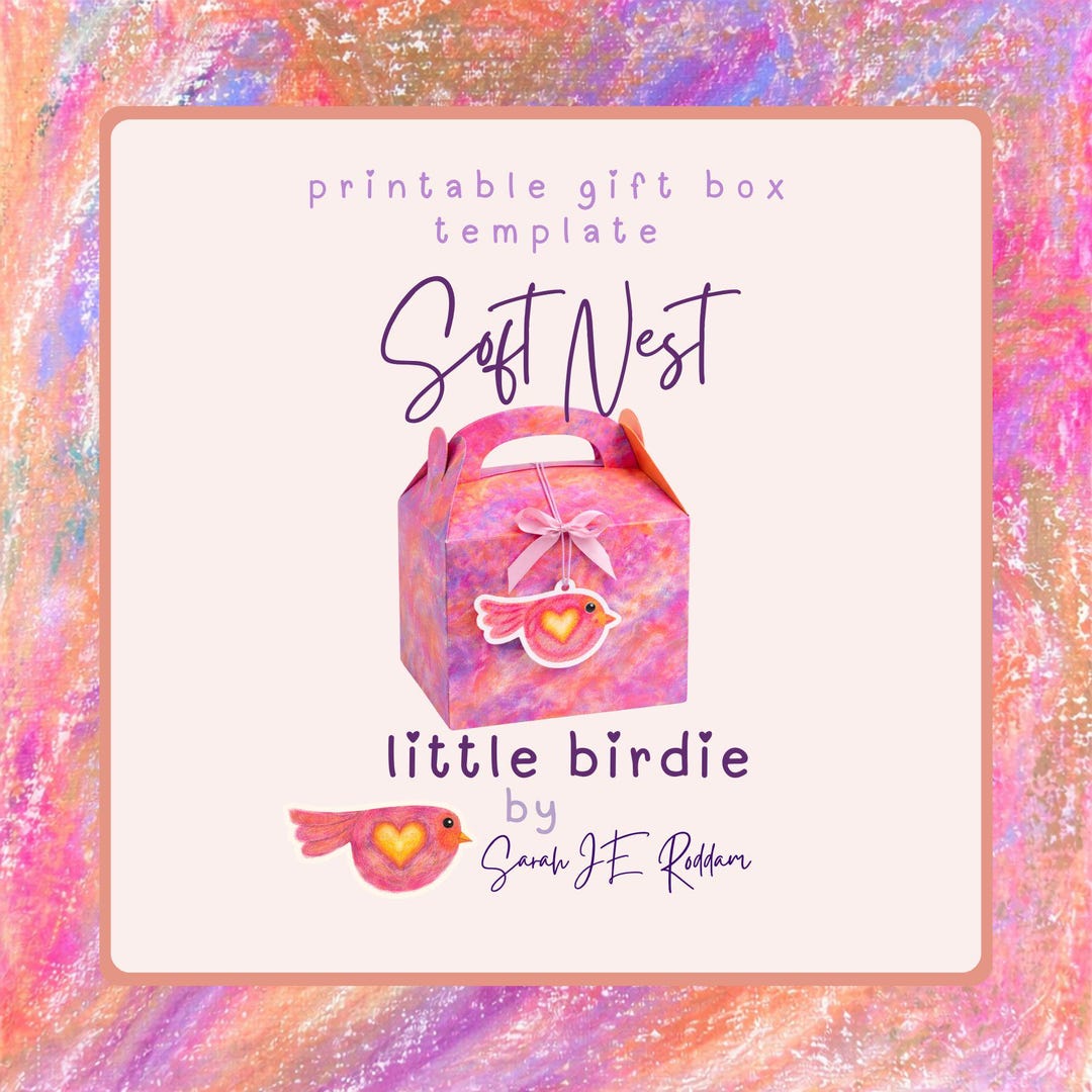 Soft Nest Gable Gift Box - A4 Pink Pastel Instant Download With BONUS ...