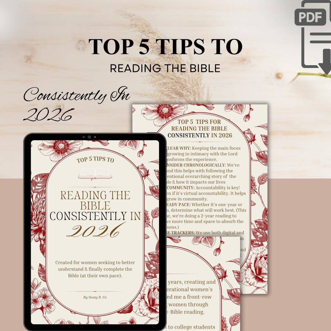 Digital Bible Reading Checklist Guide| Instant Download | Printable ...