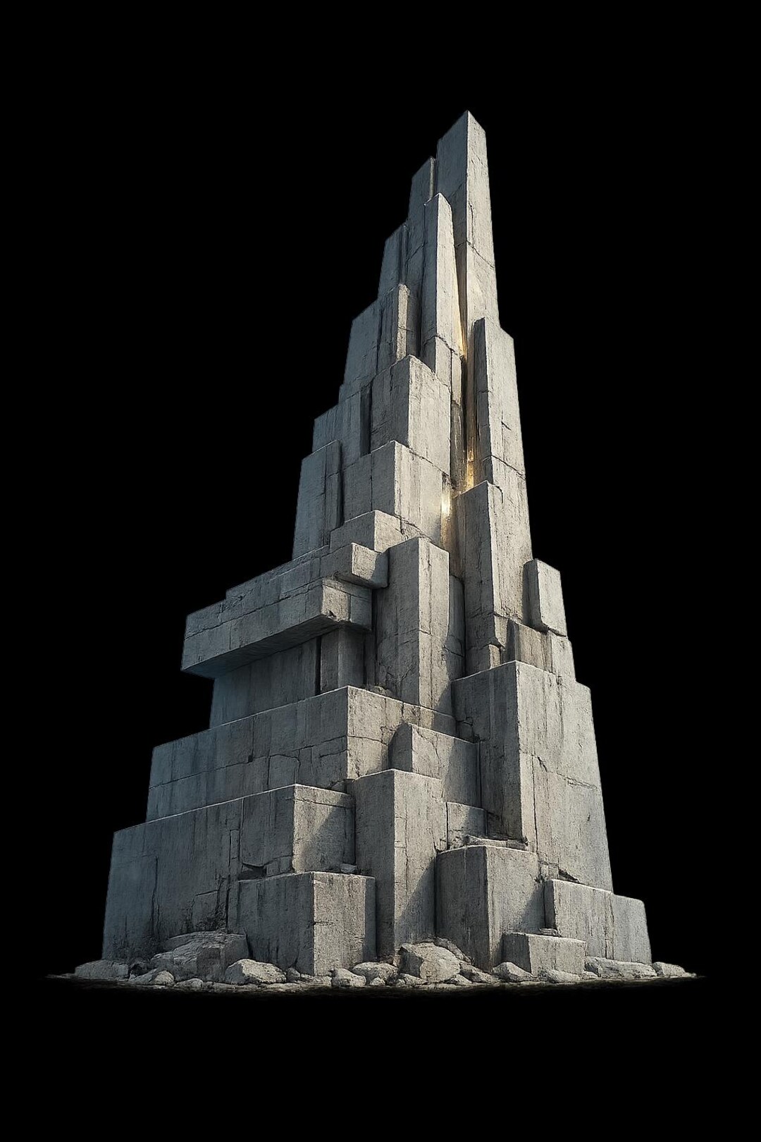 Brutalist Abstract Monument Wall Art, Minimal Architecture Sculpture ...