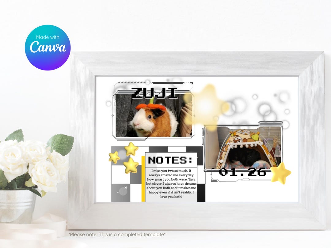 Custom Pet Photo Collage Y2K Template | Matchbook Style Keepsake ...