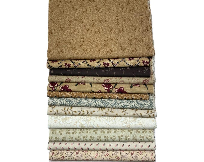 Civil War Reproduction Neutral Calico Print Cotton Pack 7 X 10 Inch 26 ...
