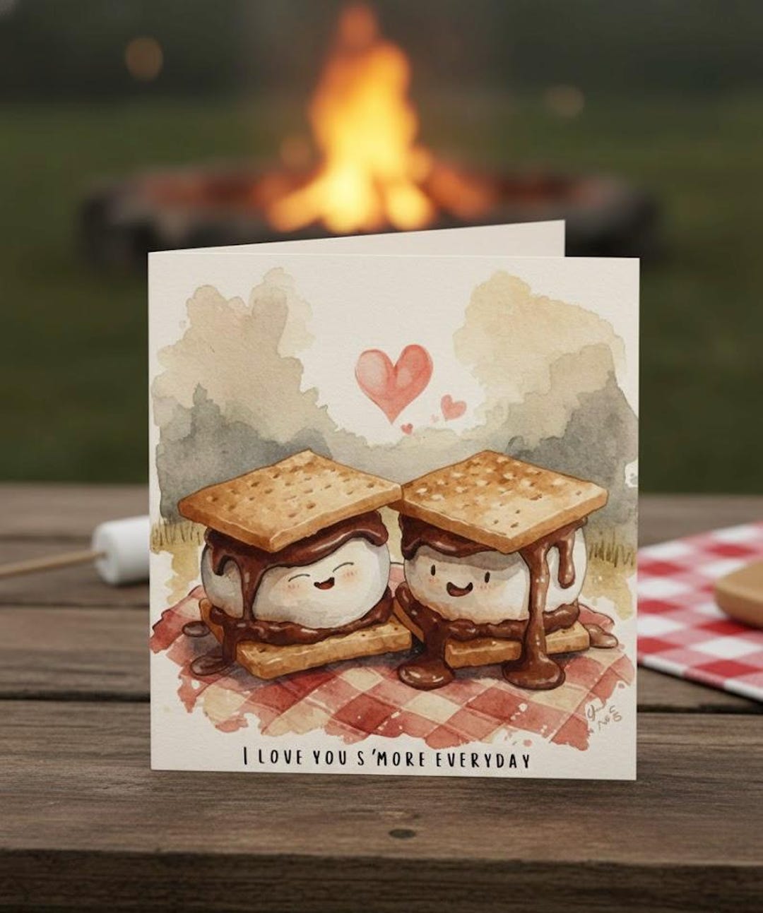 Valentines Day Love You Smore Card | Romantic Anniversary Engagement ...