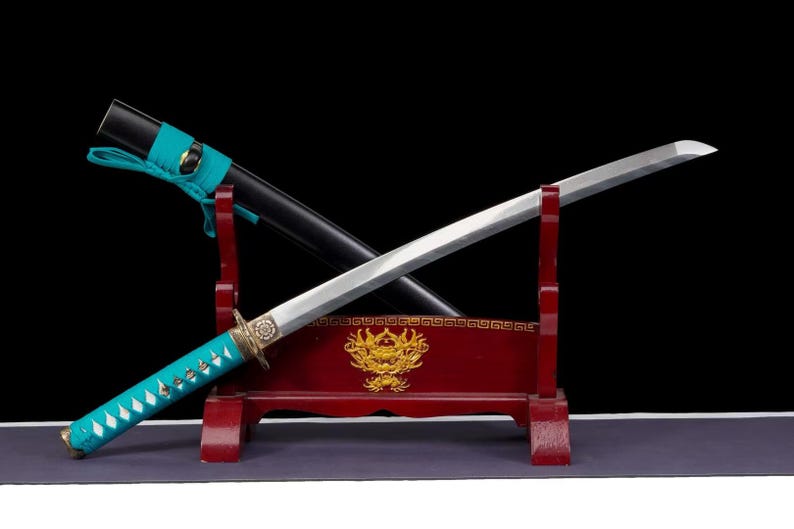 Hand-forged Japanese Samurai Sword - Iaido Training Sword - Anime ...