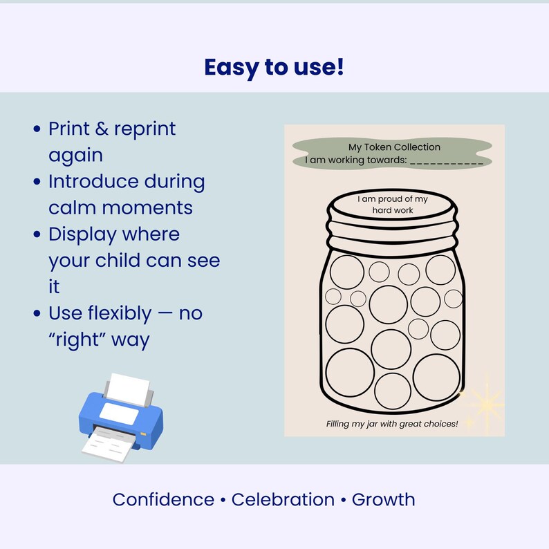 Neuroaffirming ADHD Reward Chart for Kids | Printable Visual Star Chart ...