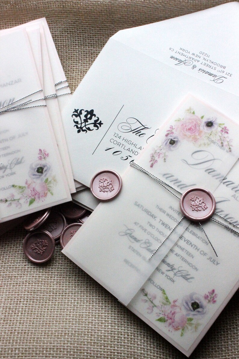 Pastel Floral Wedding Invitation - Etsy