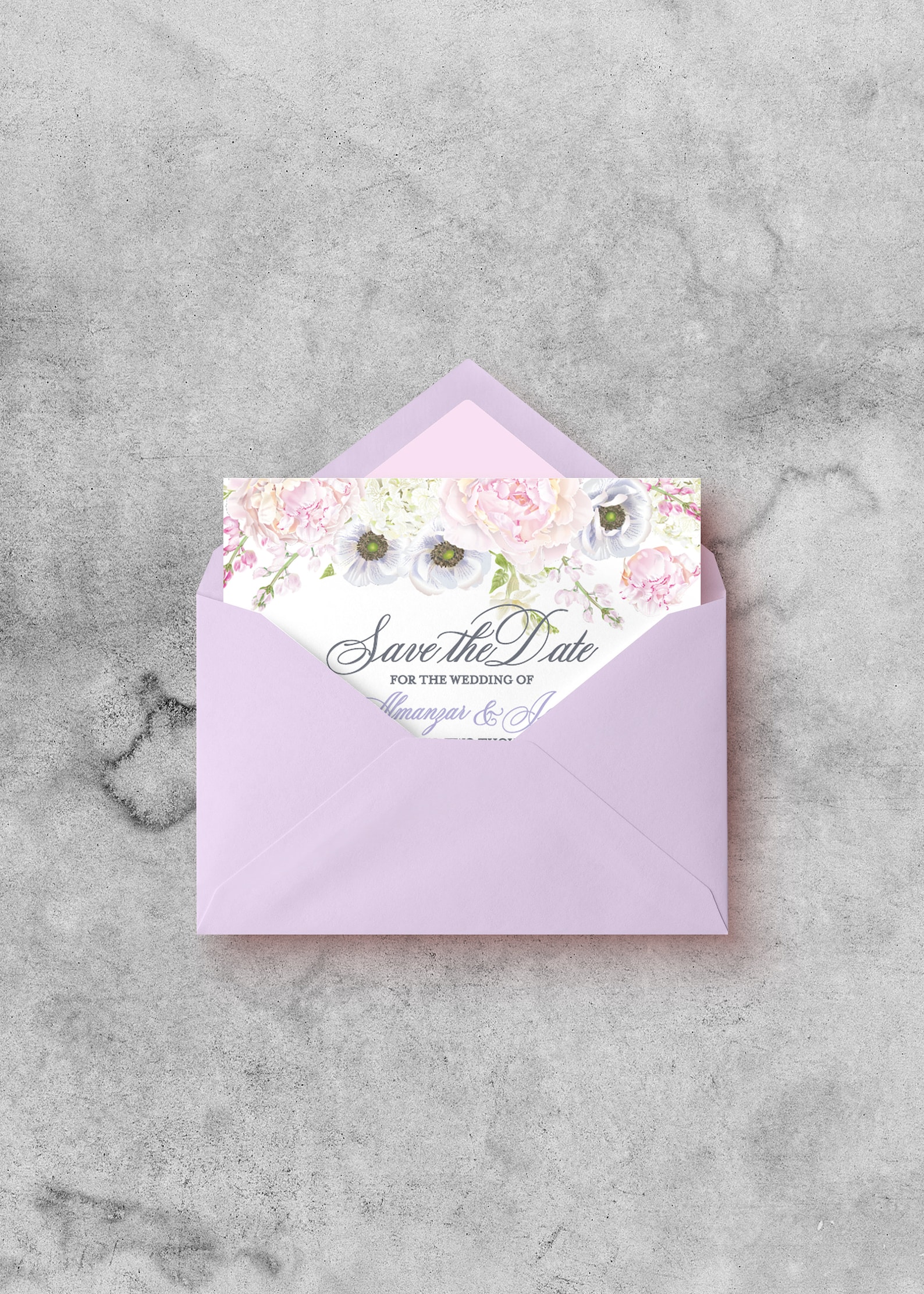 Pastel Floral Wedding Invitation - Etsy