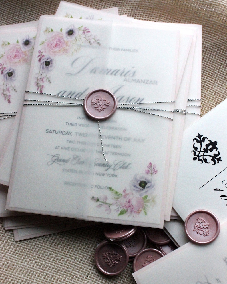 Pastel Floral Wedding Invitation - Etsy