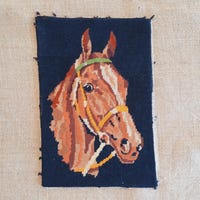 Handmade Petit Point Needlepoint Art: Unframed, Bird Art - Located in ...