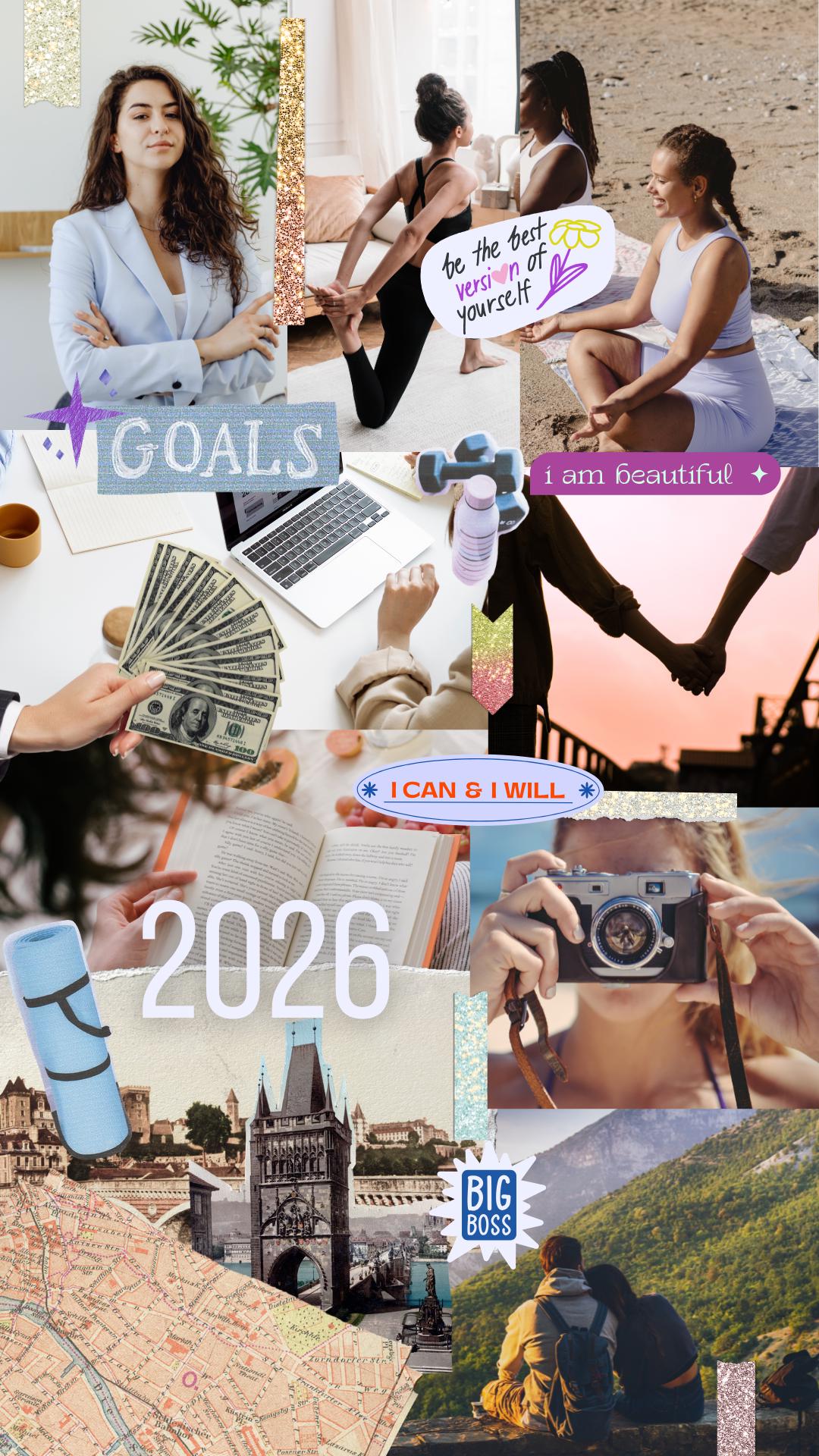 Dream Life Vision Board Kit, Digital Vision Board Templates, Goal ...