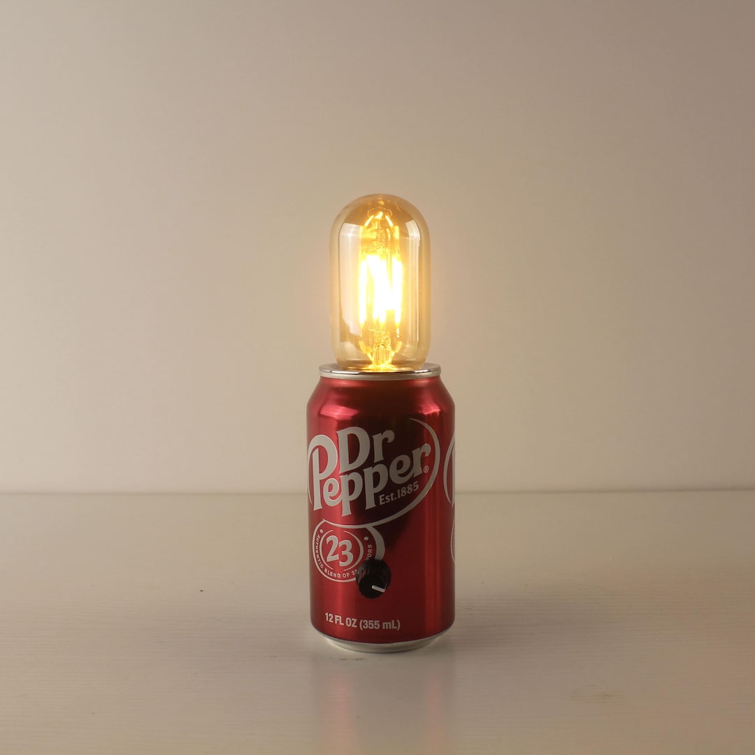 Classic Dr Pepper Can Lamp, Wireless 23 Flavors Decor, Battery Side ...