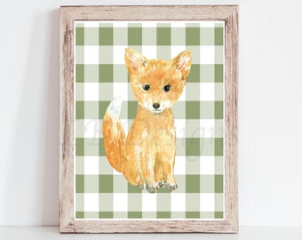 Baby Fox Sign Nursery Name Sign Fox Baby Decor Fox Nursery - Etsy