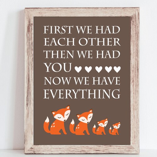 Woodland Nursery Sign Fox Stay Clever Little Fox Sign | Etsy