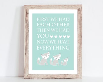 Baby Fox Sign Nursery Name Sign Fox Baby Decor Fox Nursery - Etsy