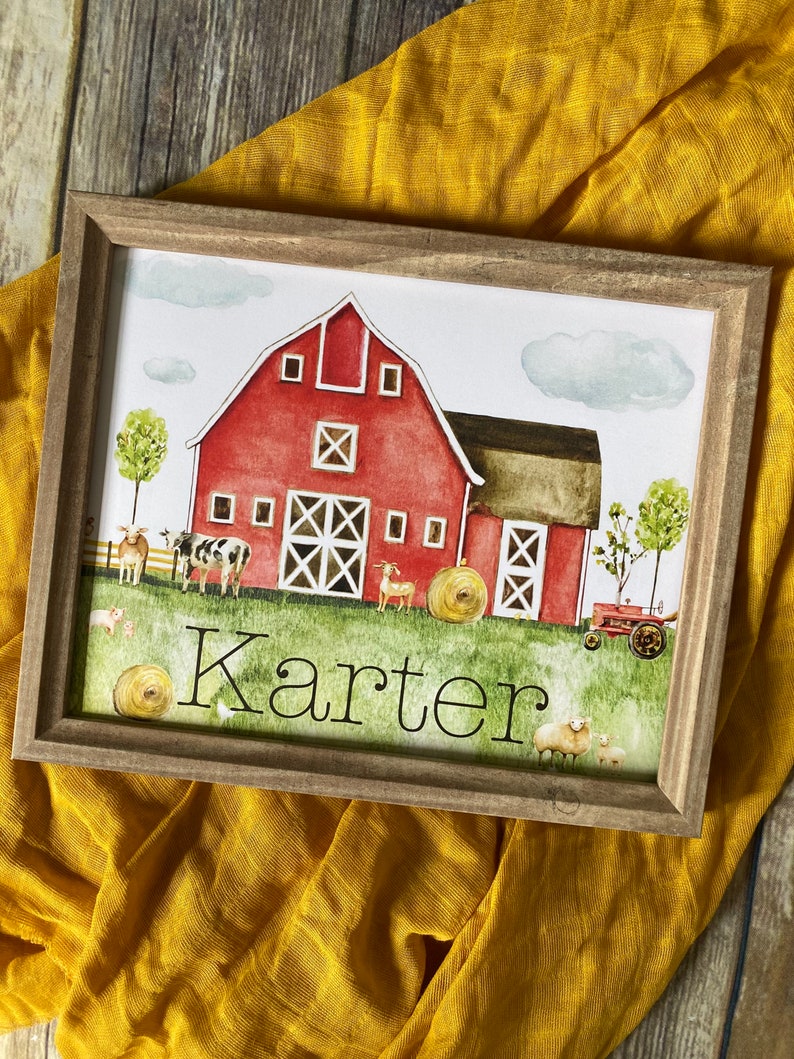 Personalized Farm Animal Nursery Name Sign Printable Farm - Etsy