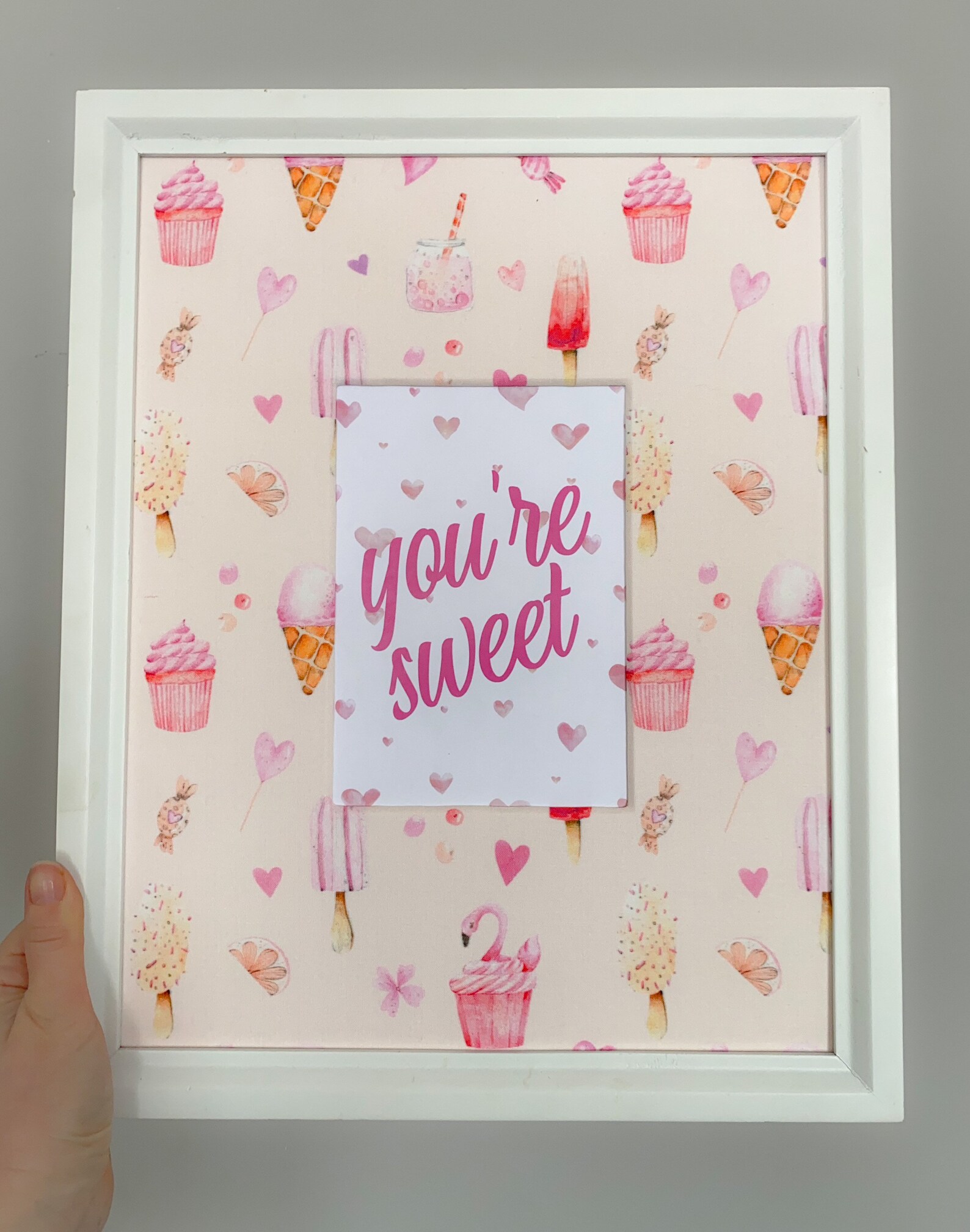 Pink Ice Cream Girl Bedroom Decor Pink Girl Cupcake Nursery - Etsy