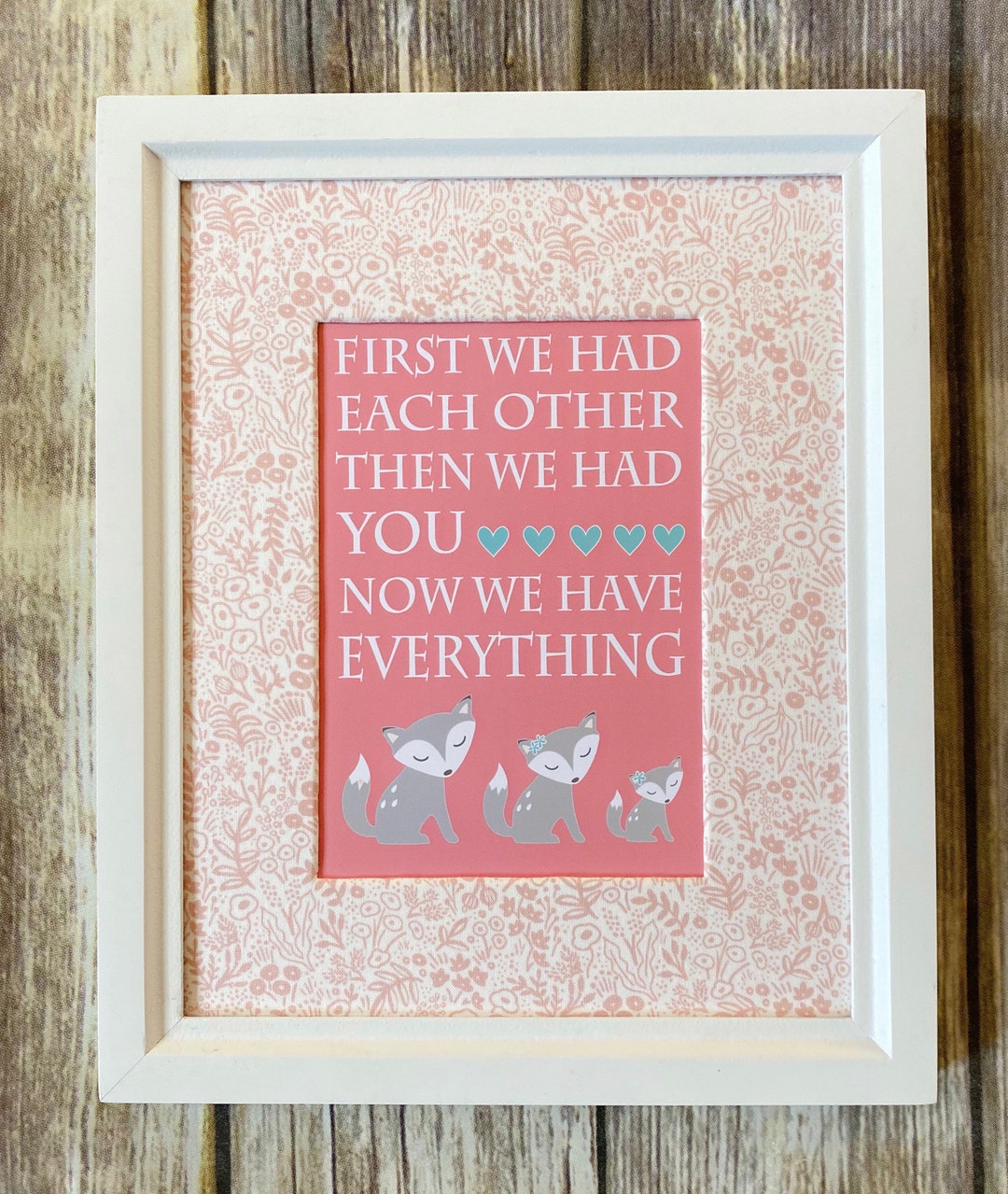 Baby Girl Fox Nursery Print, Girl Woodland Nursery Decor, Girl Fox Baby ...