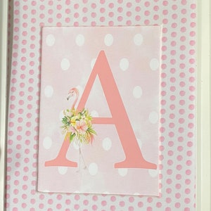 Personalized Girl Pink Flamingo Bedroom Initial Wall Decor, Girl ...