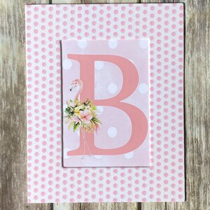 Personalized Girl Pink Flamingo Bedroom Initial Wall Decor, Girl ...