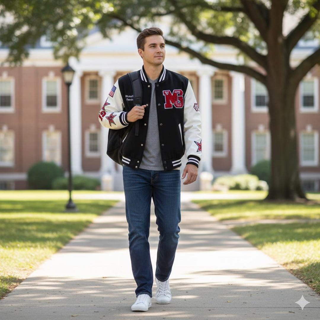 Custom Varsity Letterman Jacket Collegiate Bomber Vintage High School ...