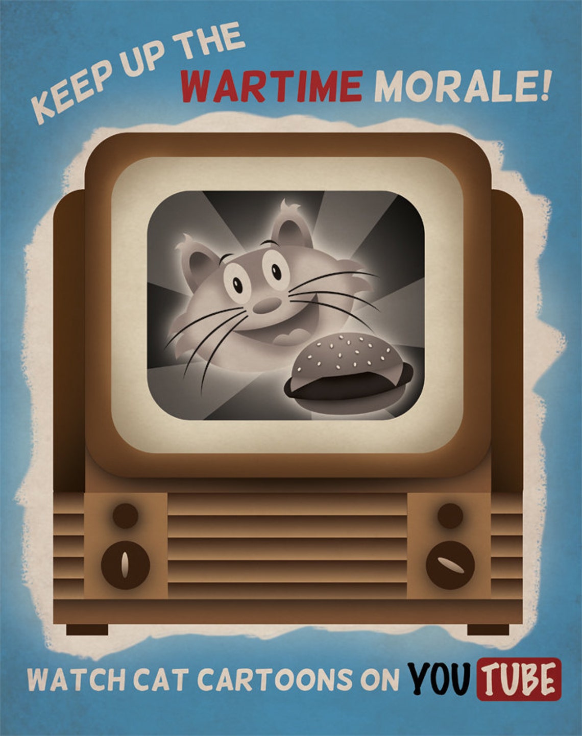 Cat Cartoons Propaganda Poster - Etsy