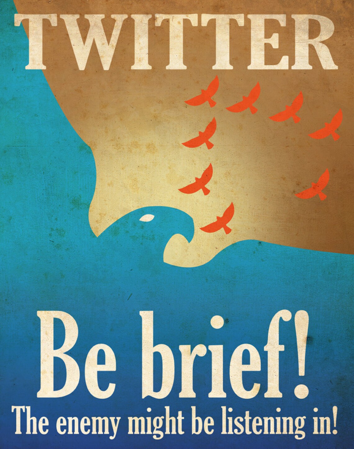 Twitter Propaganda Poster Version 1 - Etsy