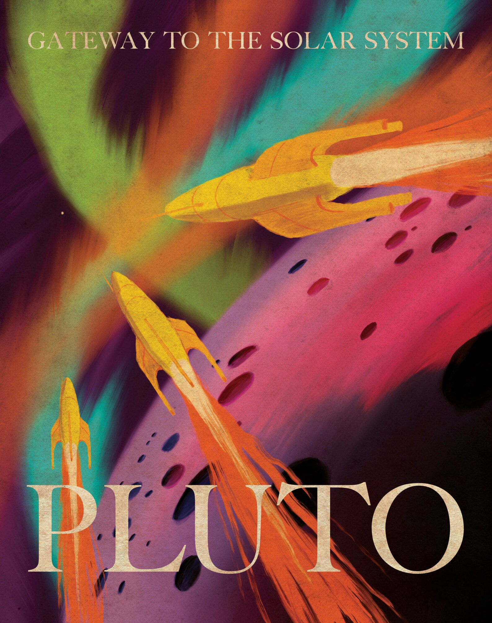 Pluto Retro Planetary Travel Poster (rework) - Etsy