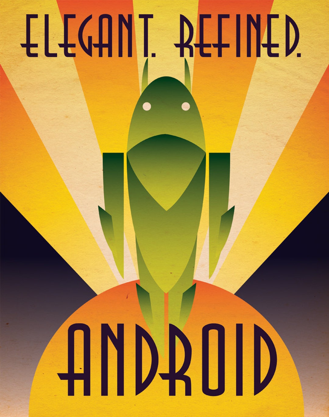 Art Deco Android Poster - Etsy