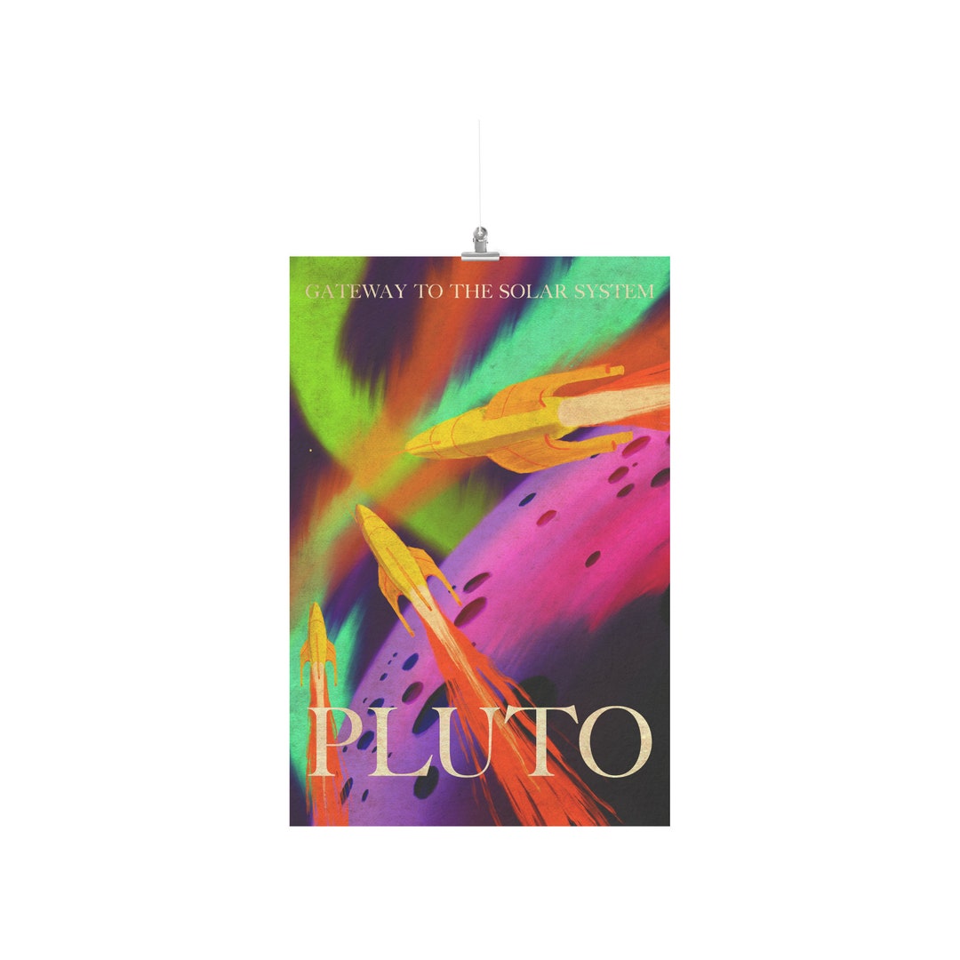 Pluto Retro Travel Poster 24x36 (rework) - Etsy