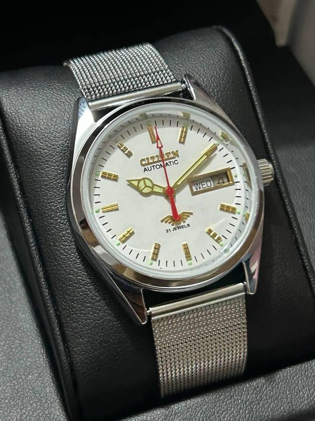 Vintage Citizen Automatic Watch Cal 8200 White Dial Men’s Watch - Etsy