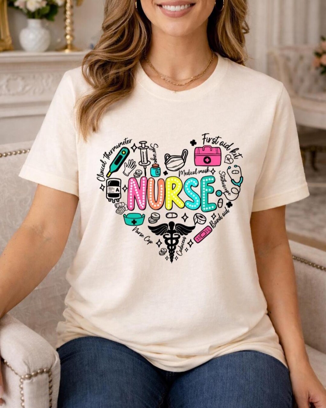 Nurse PNG, Medical Tools Heart Design for Nurses, Healthcare Worker ...