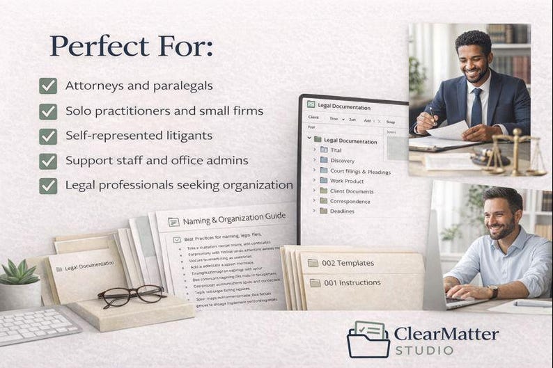 Legal Document Management Folder System | Digital Filing Structure ...
