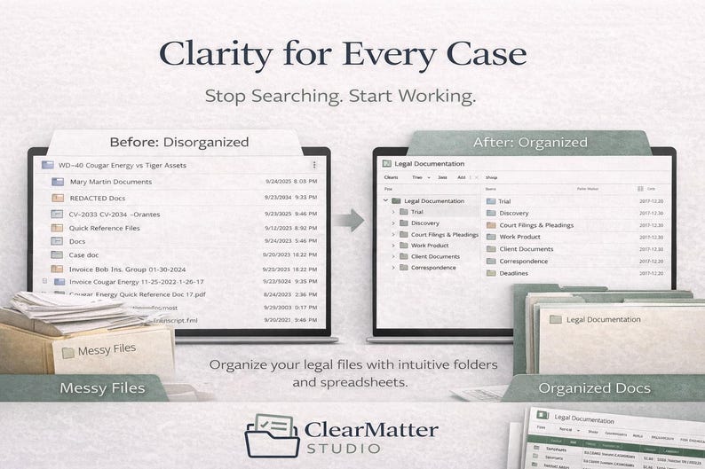 Legal Document Management Folder System | Digital Filing Structure ...