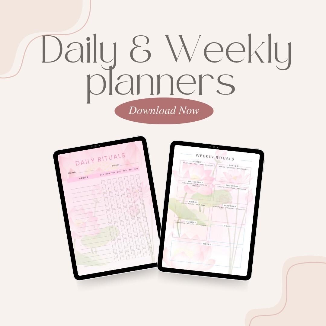 Weekly Ritual Planner | Self Care & Habit Tracker | Instant Download ...