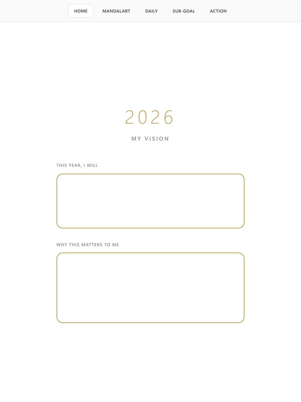 2026 Mandalart Goal Planner | Interactive PDF for a Calm & Intentional ...