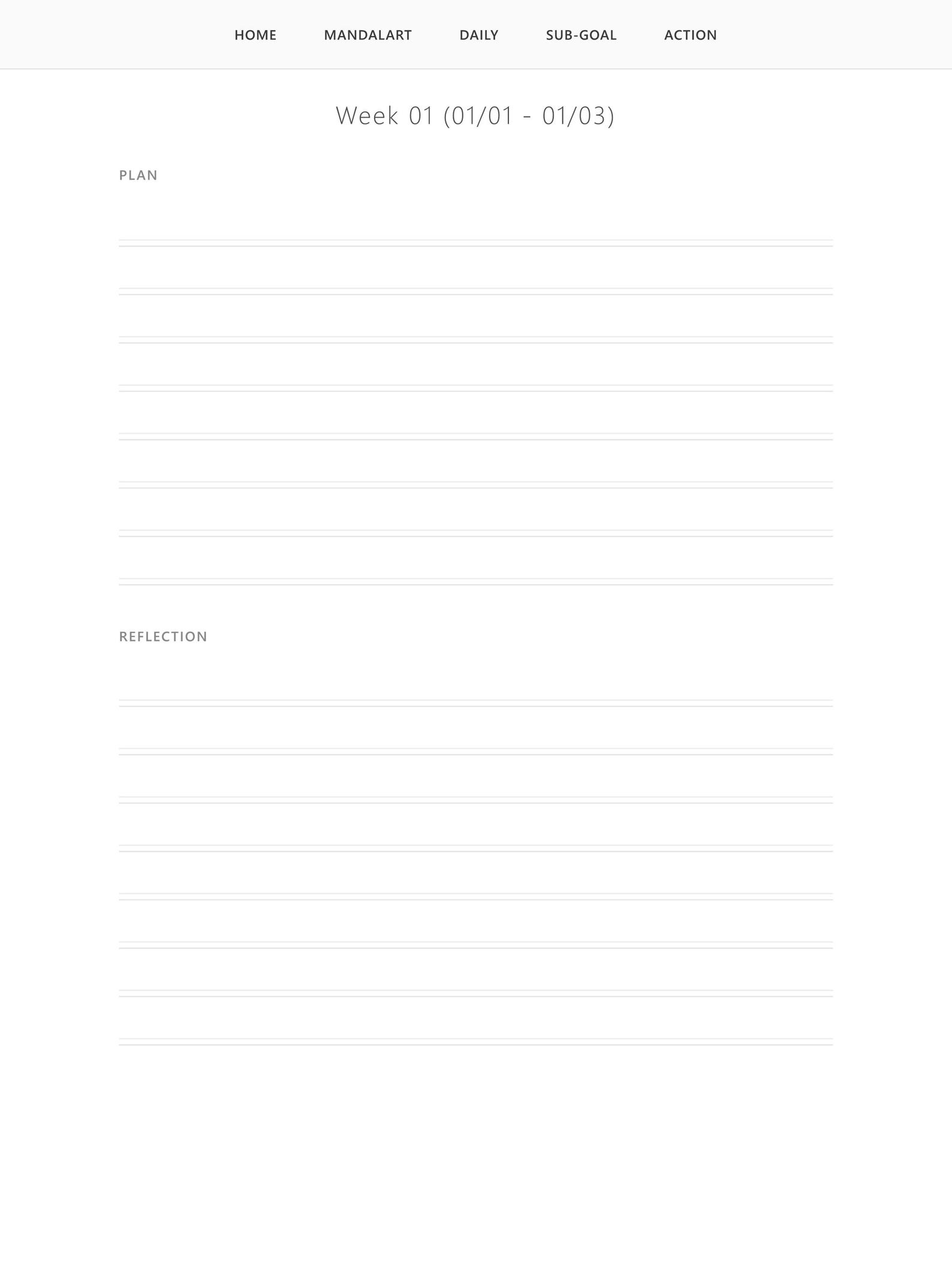 2026 Mandalart Goal Planner | Interactive PDF for a Calm & Intentional ...