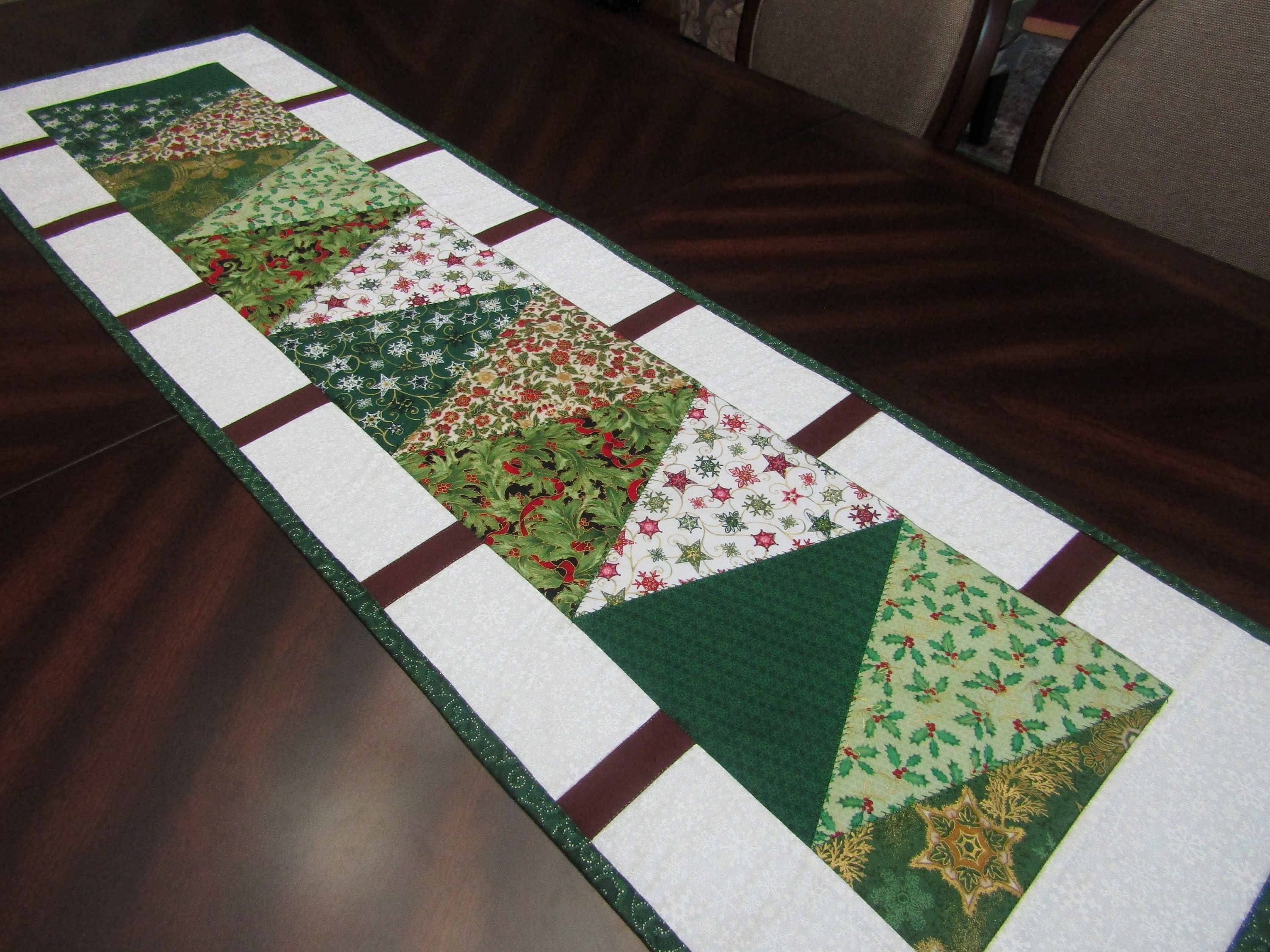 Handmade Christmas Tree Table Runner 50 " X 14" - Etsy