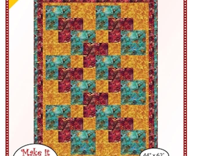 It's a Snap 3 Yard Quilt Pattern Lap Size Quilt 44 X 62 Inches 111.76 X ...