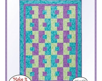 Tumbling Triangles 3 Yard Quilt Pattern Lap Size Quilt 46 X 58 | Etsy