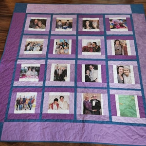 Custom Handmade STORY PHOTO QUILTS -your Photos on Quilts, Mother's Day ...