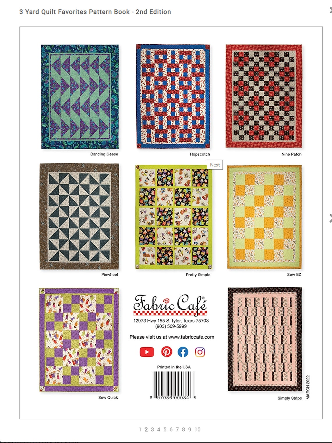 3 Yard Quilt Favorites Pattern Book 2nd Edition Pattern Book - Etsy