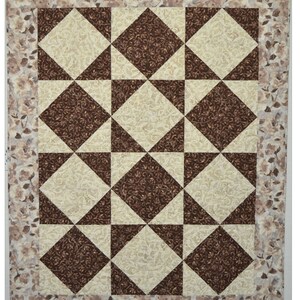 Tumbling Triangles 3 Yard Quilt Pattern Lap Size Quilt 46 X 58 Inches ...