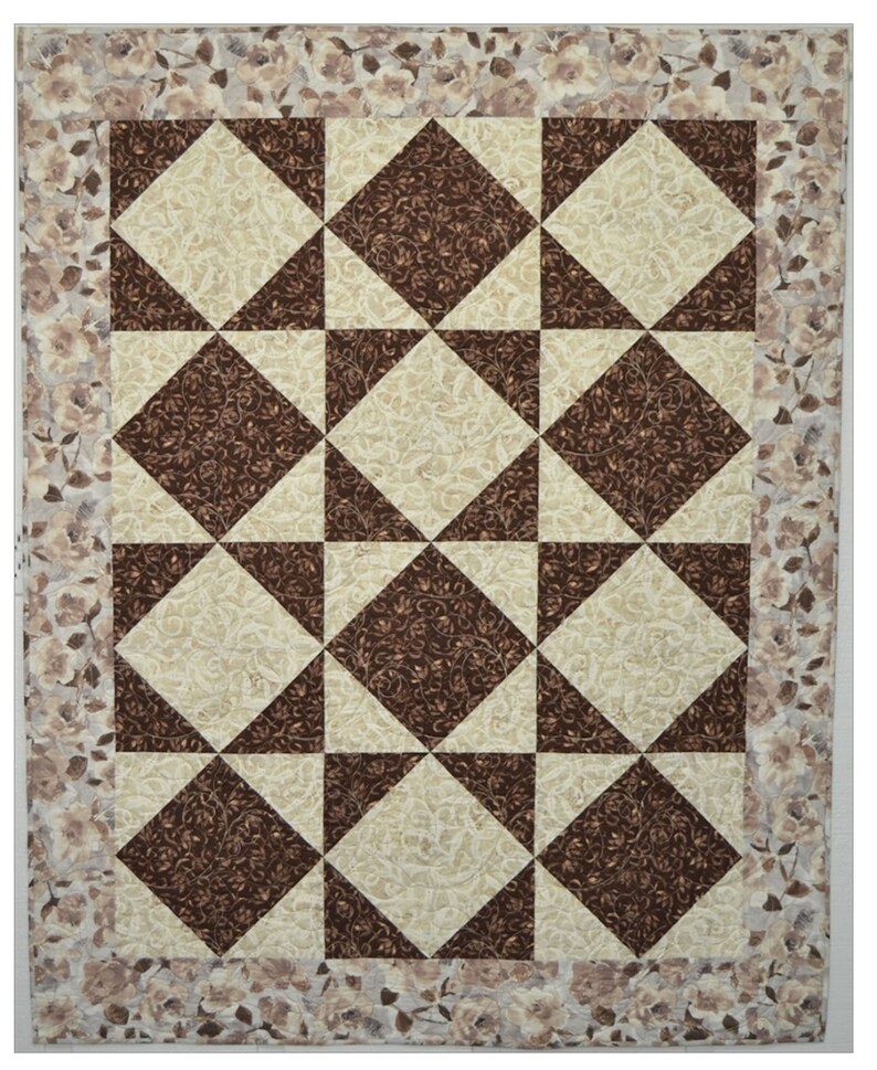 Tumbling Triangles 3 Yard Quilt Pattern Lap Size Quilt 46 X 58 | Etsy