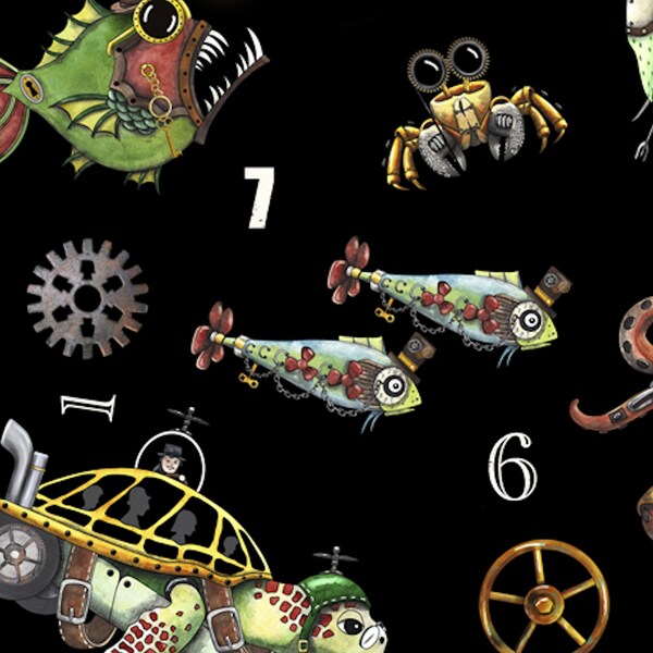 Steampunk Aquatic Quilting - Etsy