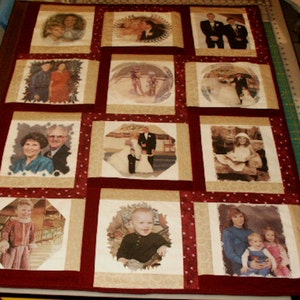 Custom Handmade STORY PHOTO QUILTS -your Photos on Quilts, Mother's Day ...