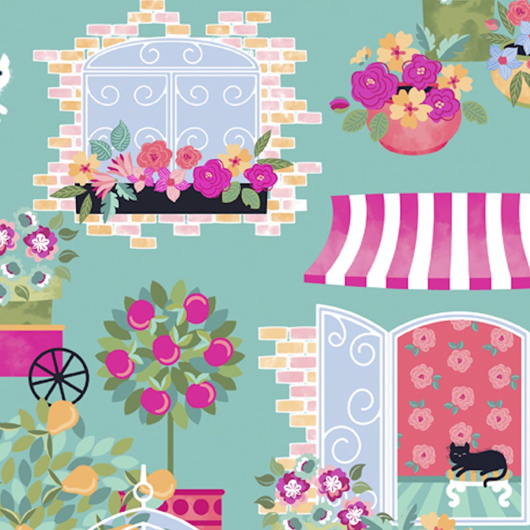 Lollie's Garden WINDOW VIGNETTES From Quilting Treasures - Etsy