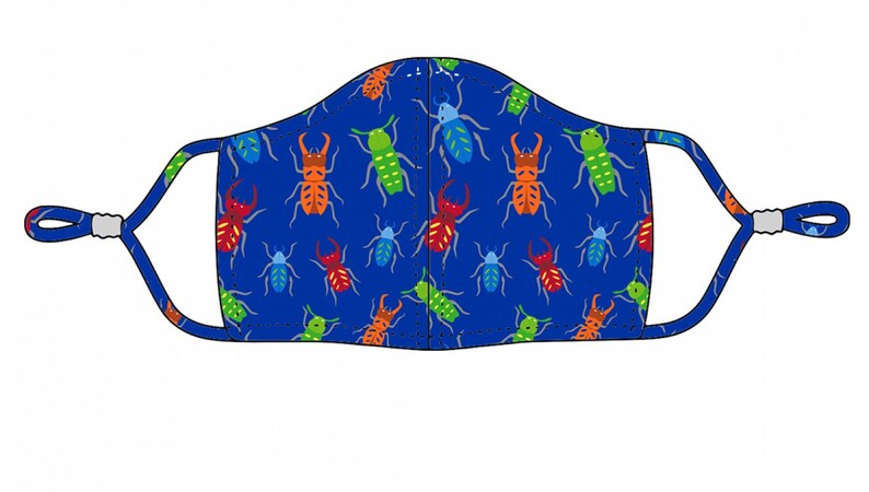Bugs Adjustable Kids' Face Mask MASKADJKD-BUGS From Viv - Etsy