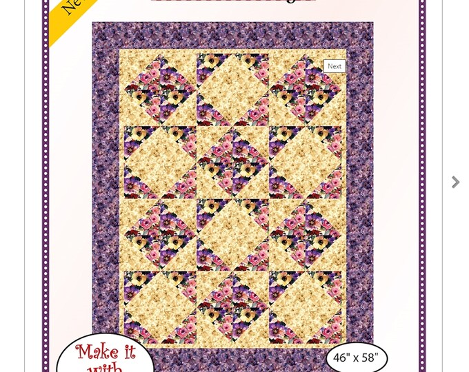 Tumbling Triangles 3 Yard Quilt Pattern Lap Size Quilt 46 X 58 Inches ...