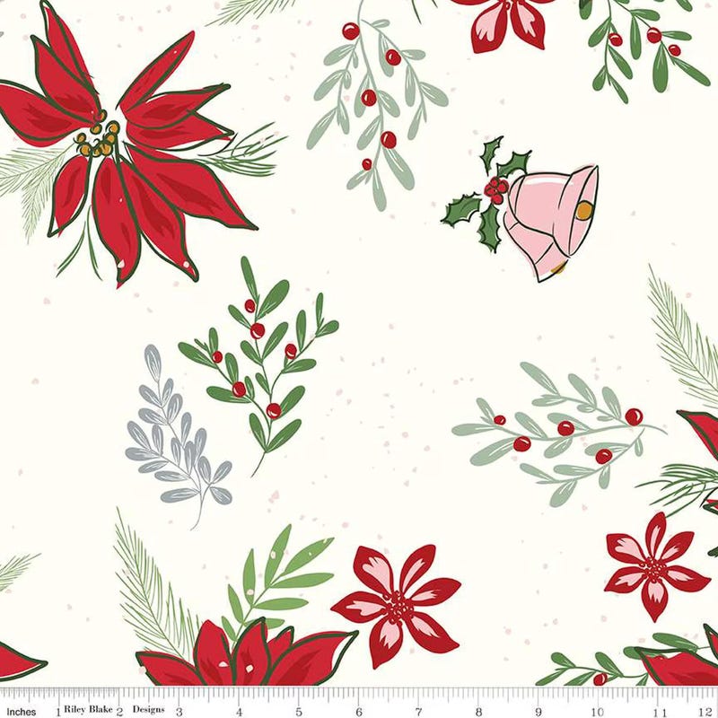 Cotton Mistletoe Fabric - Etsy