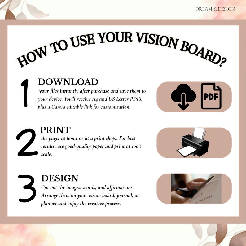 Vision Board Money & Abundance 2026 | Luxury Lifestyle Printable Images ...