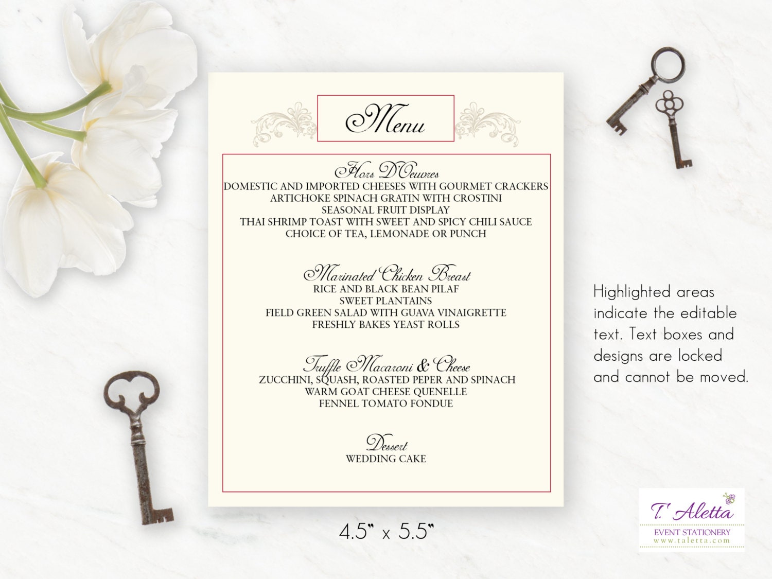 Free wedding menu templates for microsoft word - Julikits